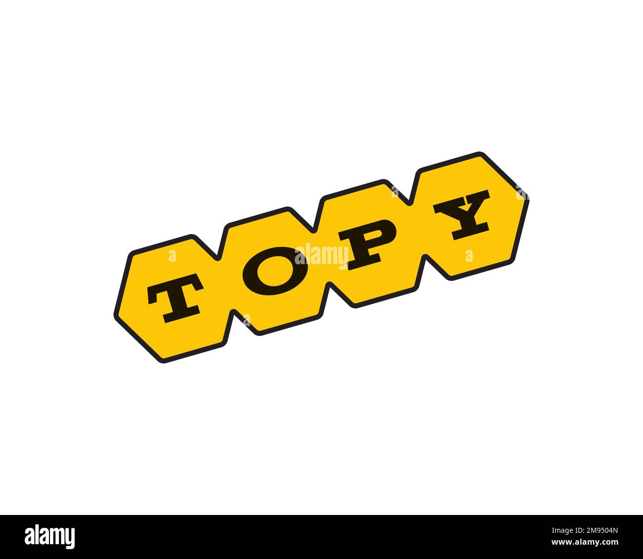 Topy Industries, Rotated Logo, White Background Stock Photo - Alamy