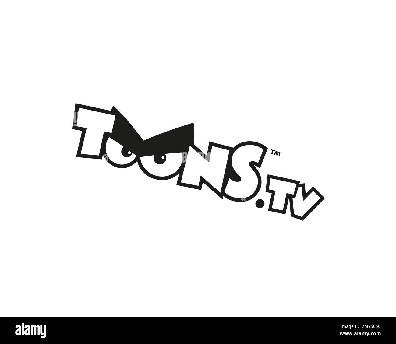 Toons. TV, rotated logo, white background B Stock Photo - Alamy