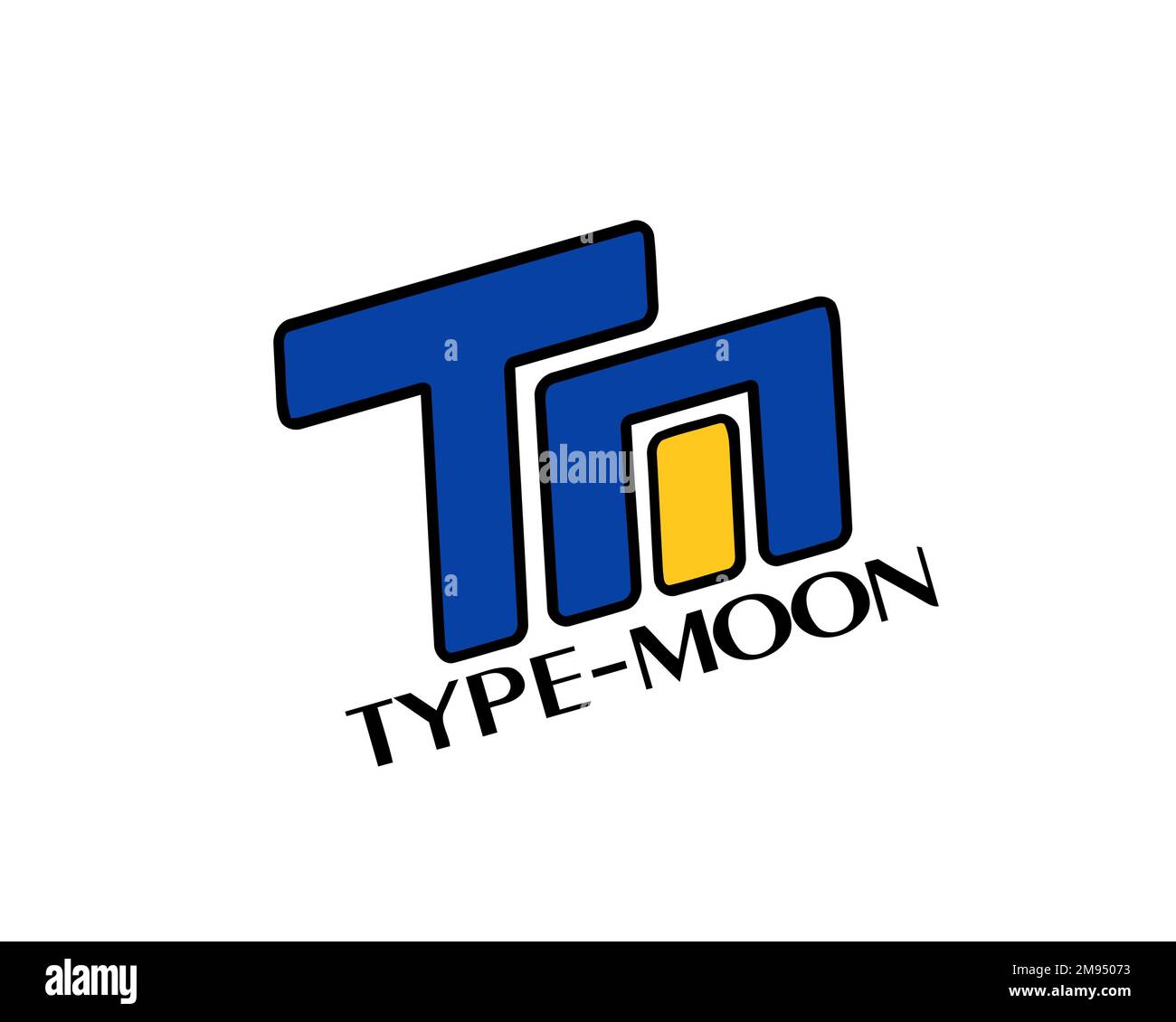 Type Moon, rotated logo, white background Stock Photo - Alamy