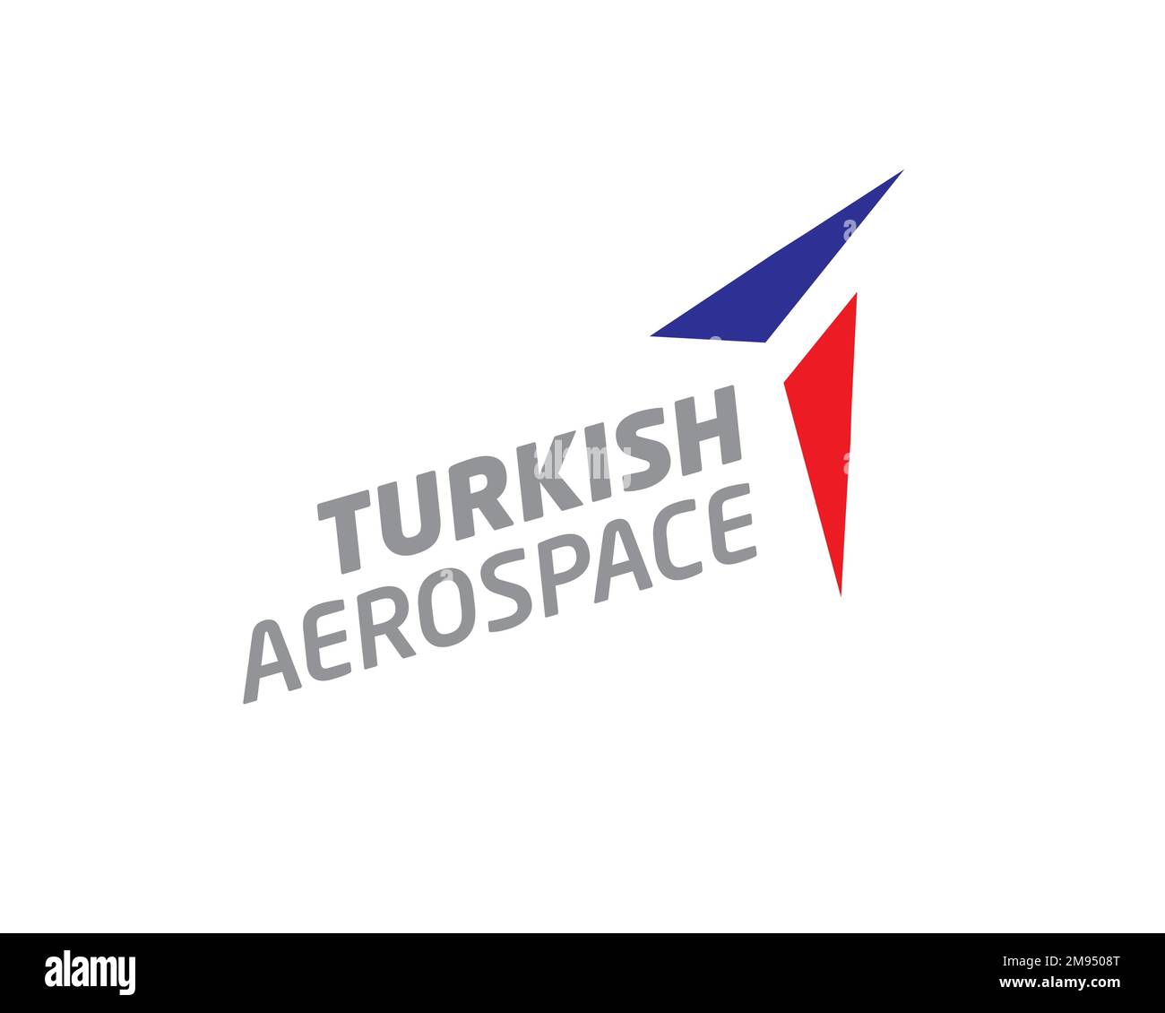 Turkish Aerospace Industries, rotated logo, white background Stock ...
