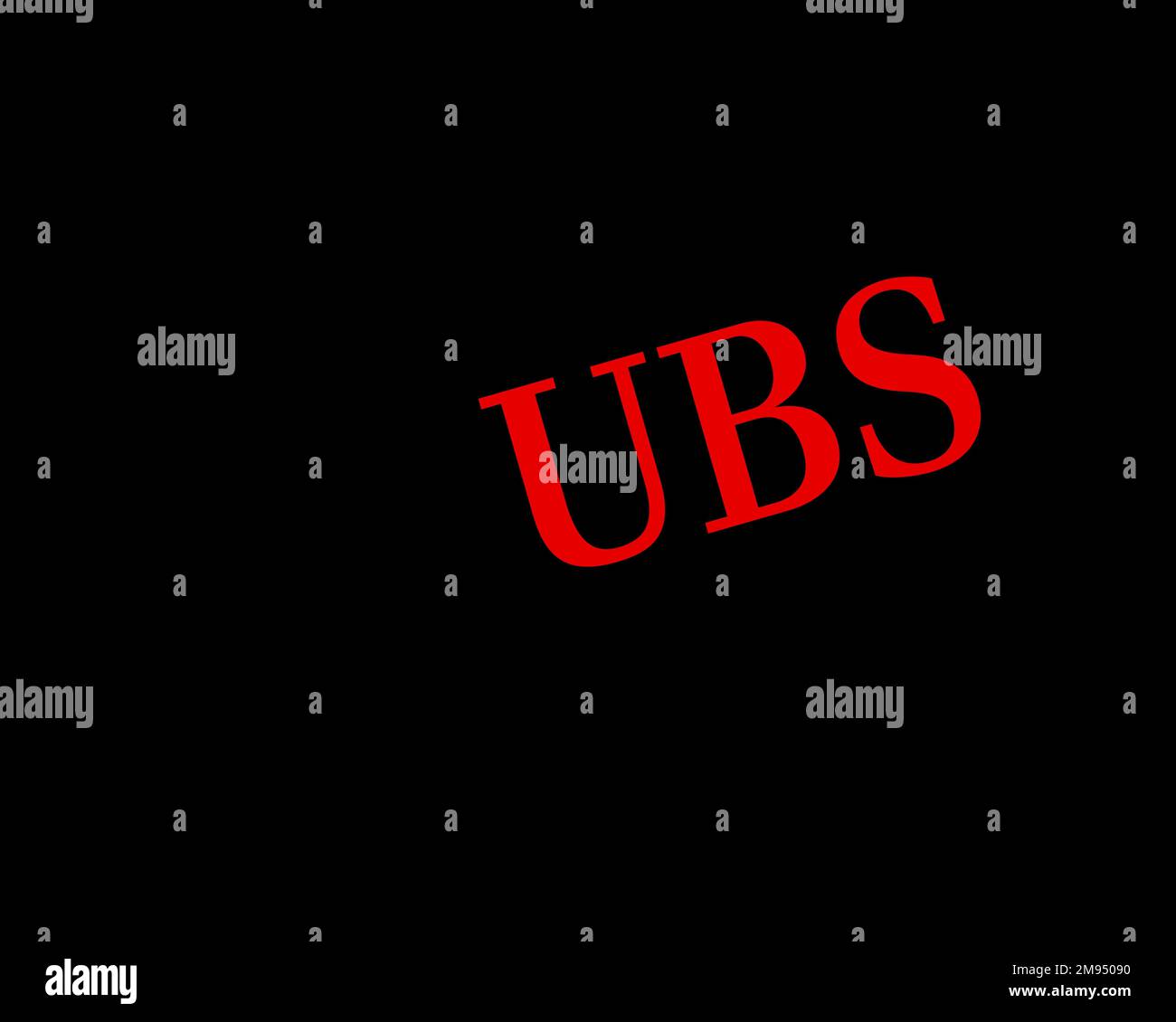 UBS, rotated logo, black background Stock Photo - Alamy