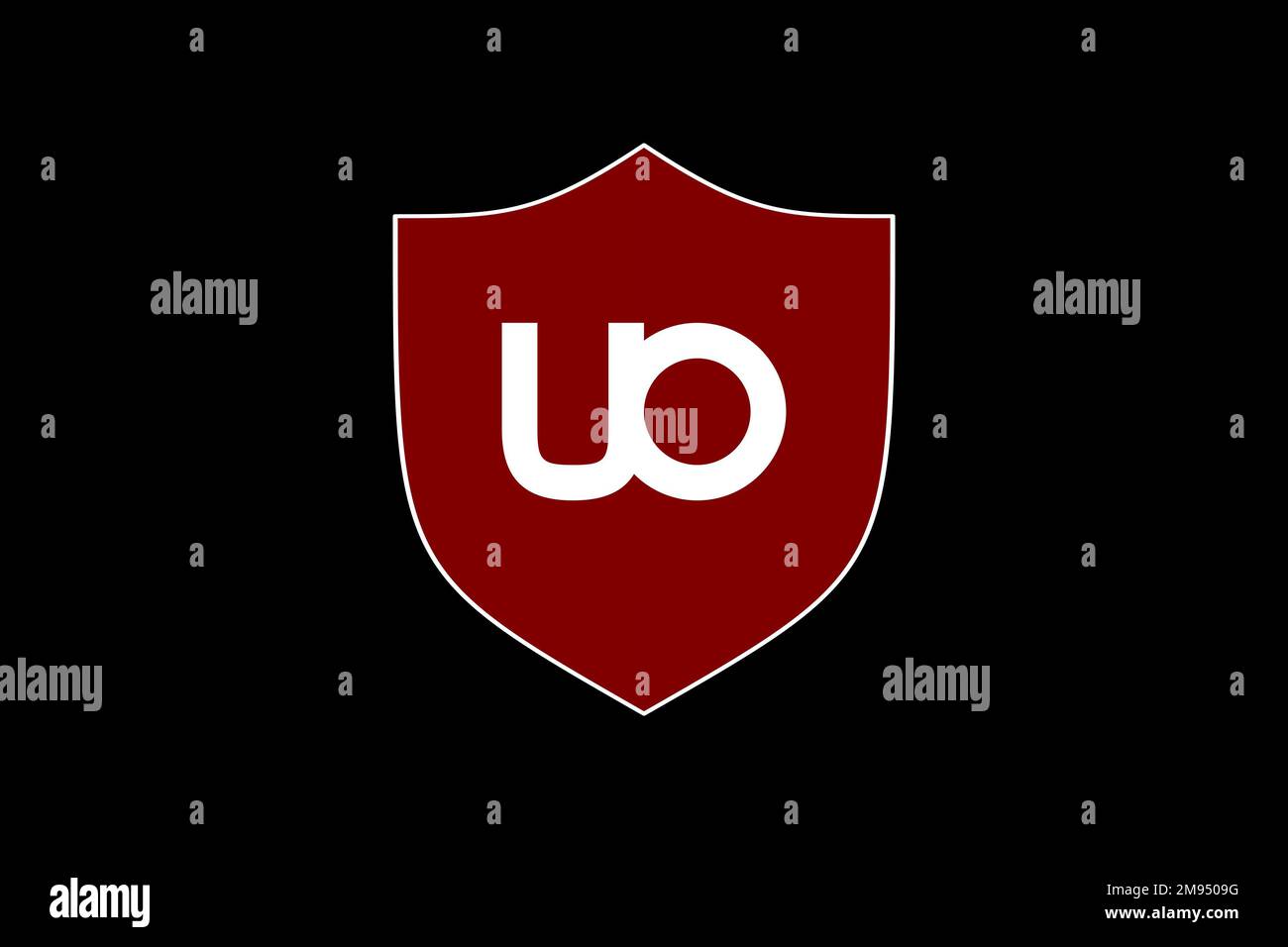 UBlock Origin, Logo, Black background Stock Photo - Alamy