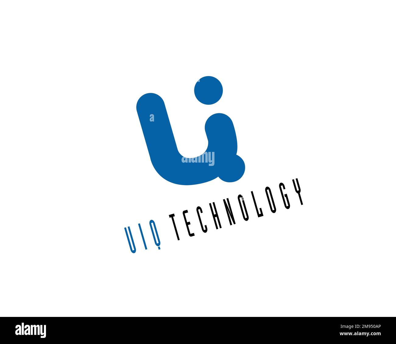 UIQ Technology, rotated logo, white background Stock Photo - Alamy