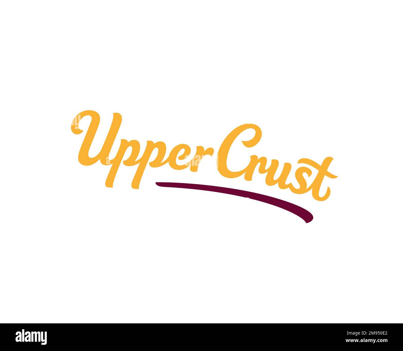 Upper Crust restaurant chain, rotated logo, white background B Stock ...