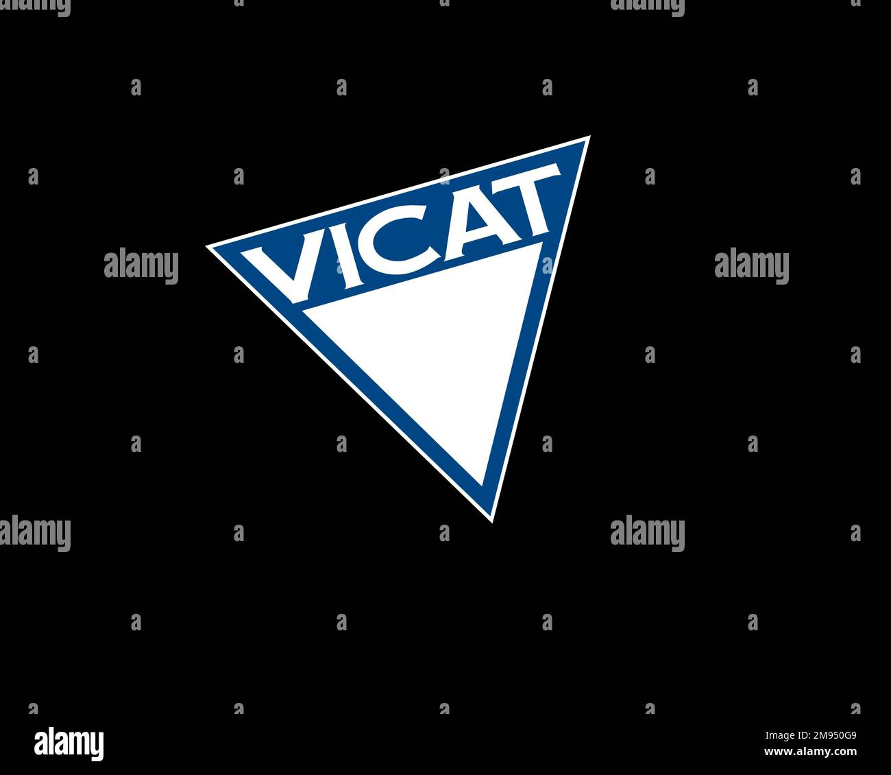 Vicat, rotated logo, black background Stock Photo - Alamy