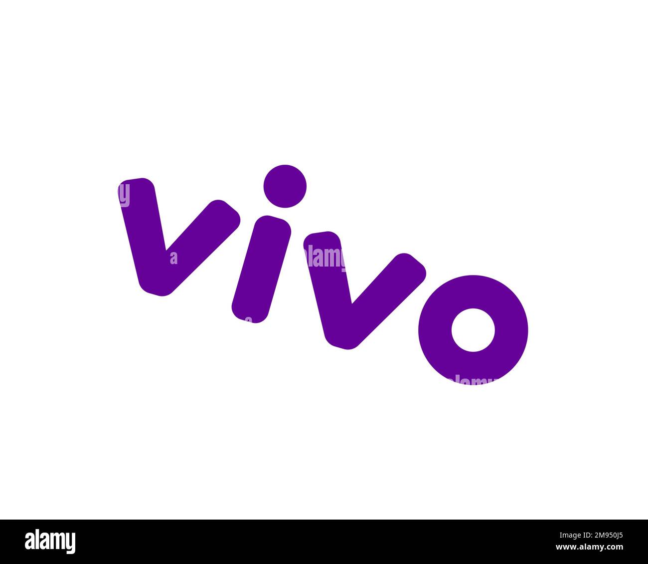 Vivo telecommunications, rotated logo, white background B Stock Photo ...