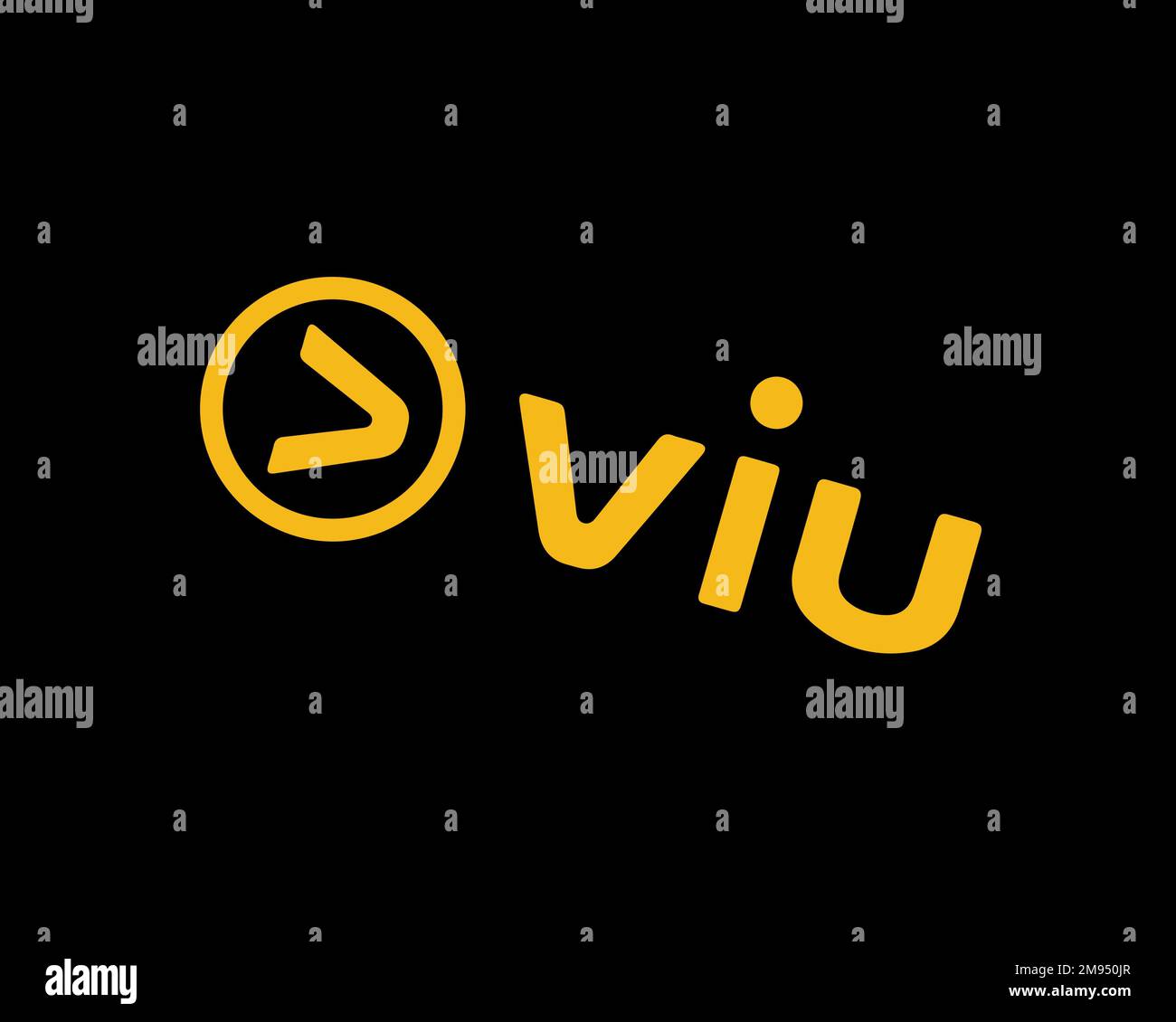 Viu streaming media, rotated logo, black background B Stock Photo - Alamy