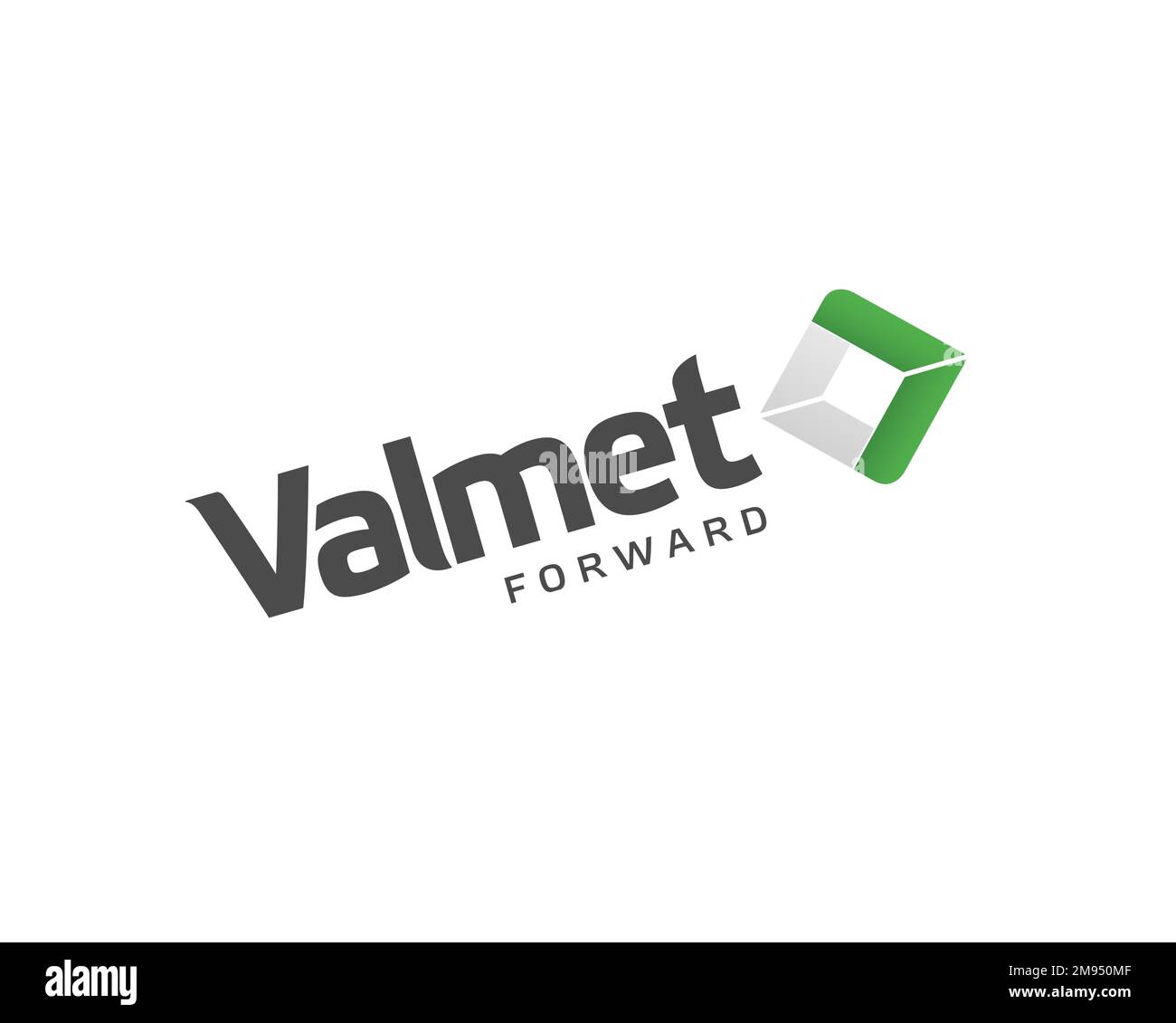 Valmet, rotated logo, white background Stock Photo - Alamy