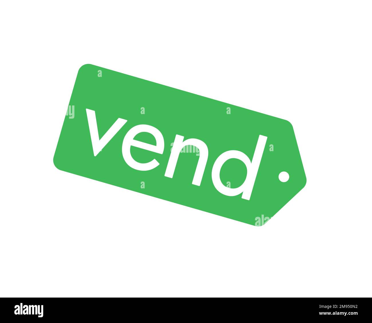 Vend software, rotated logo, white background B Stock Photo - Alamy