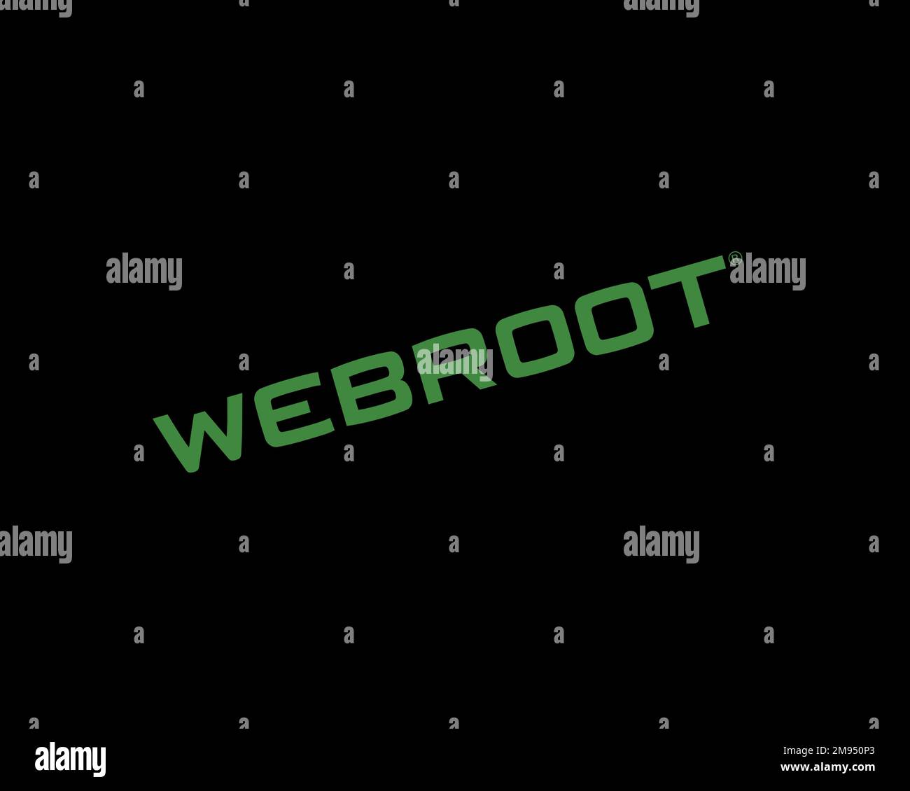 Webroot, rotated logo, black background Stock Photo - Alamy