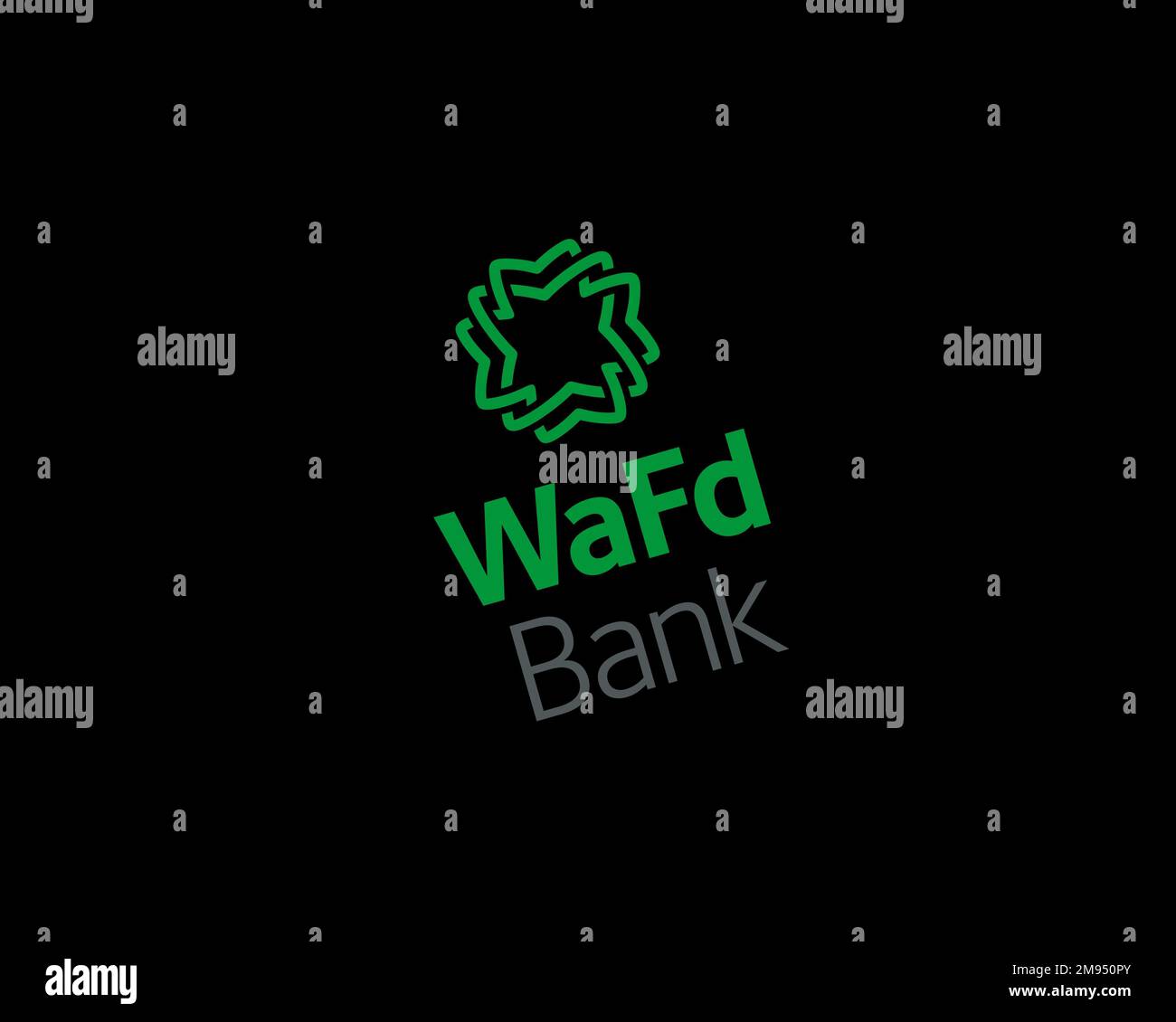 Washington Federal, rotated logo, black background Stock Photo - Alamy