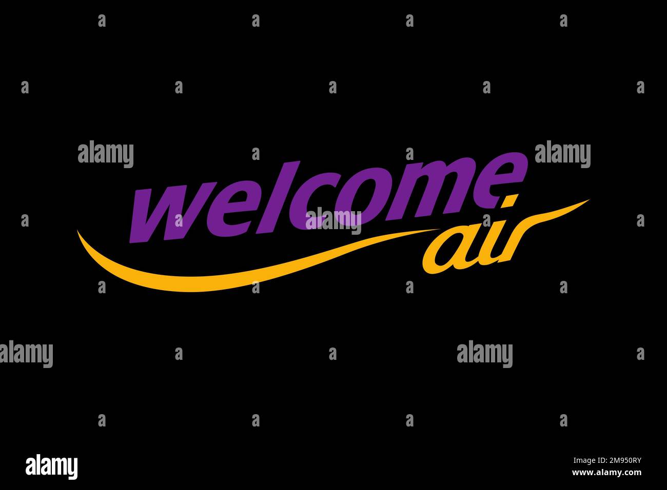 Welcome Air, Logo, Black background Stock Photo - Alamy