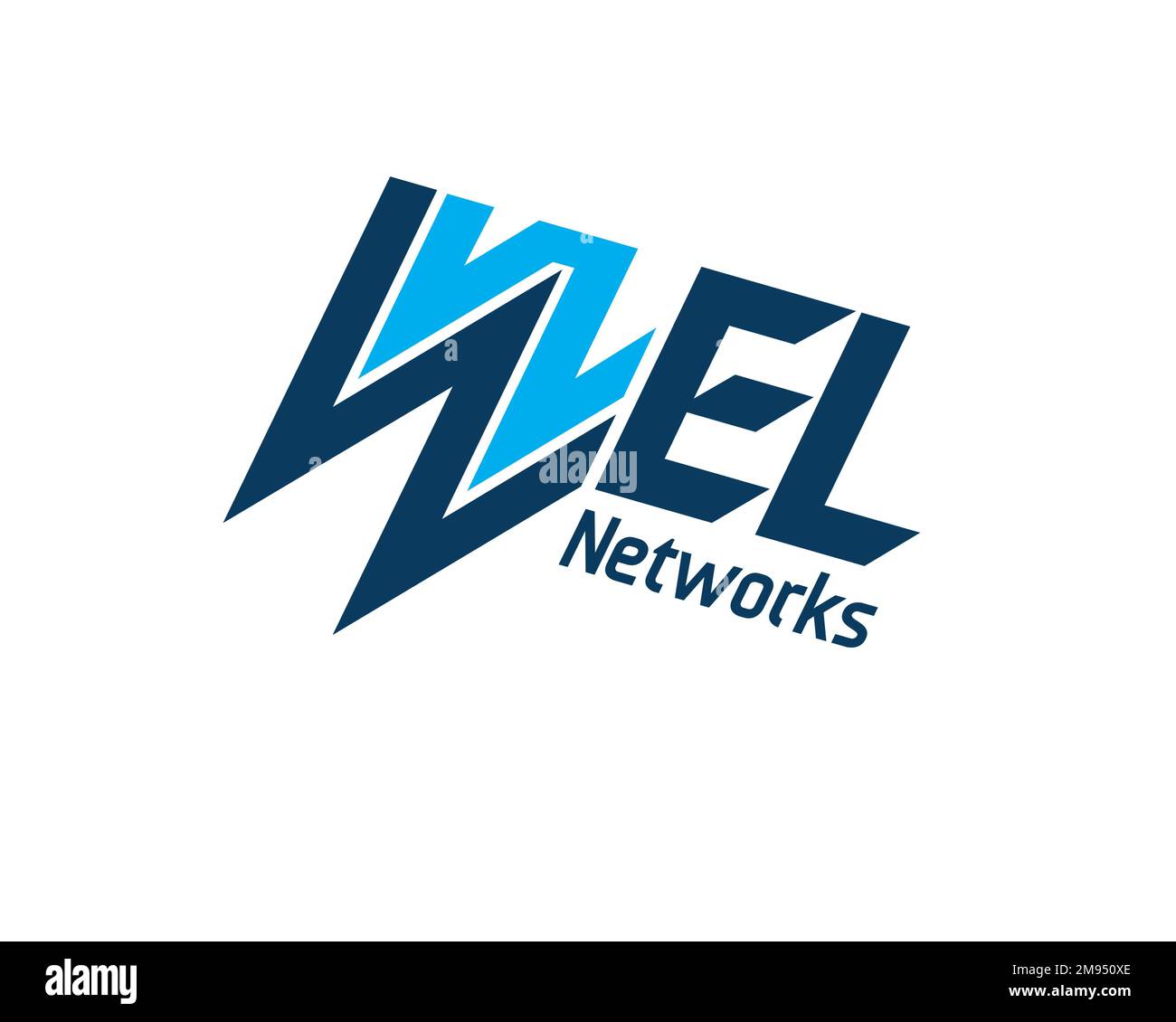 WEL Networks, rotated logo, white background B Stock Photo - Alamy