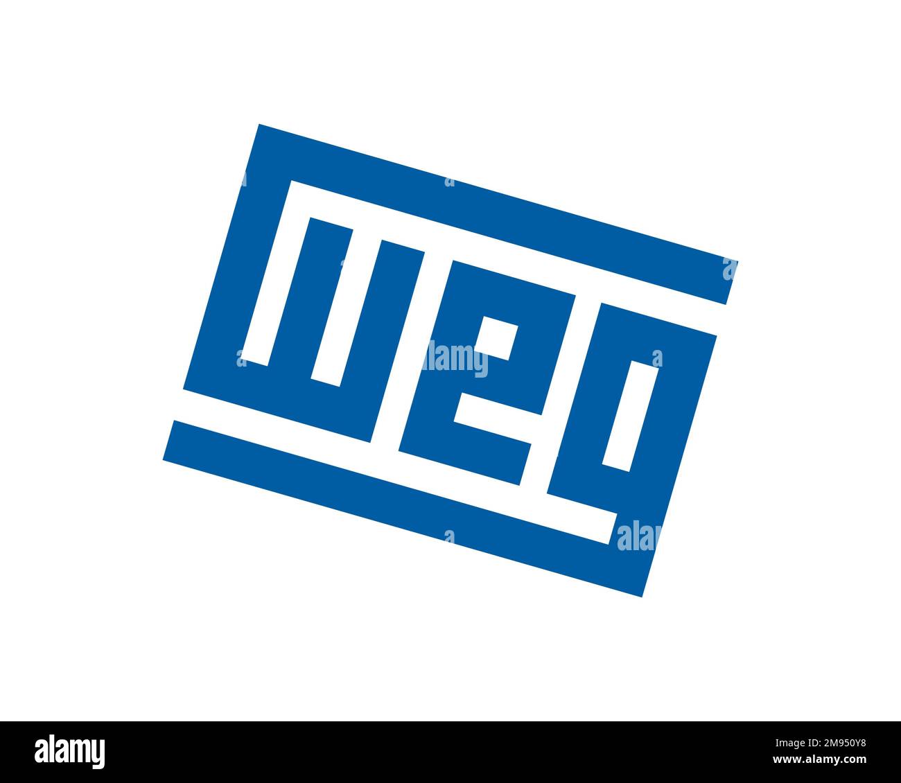 WEG Industries, rotated logo, white background B Stock Photo - Alamy