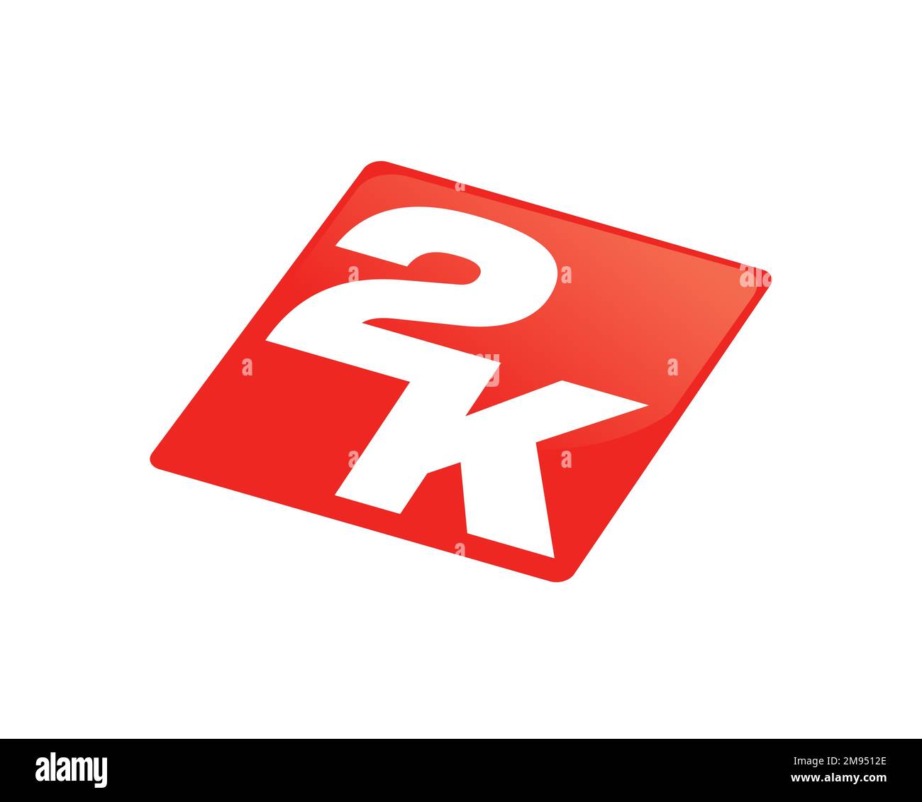 2K company, rotated logo, white background B Stock Photo - Alamy
