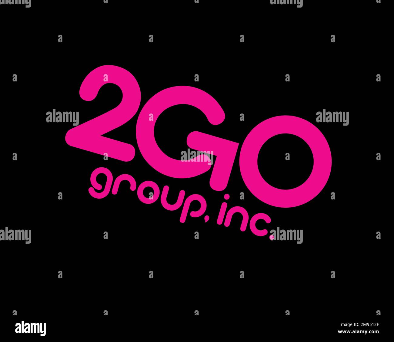 2GO cargo airline, rotated logo, black background B Stock Photo - Alamy