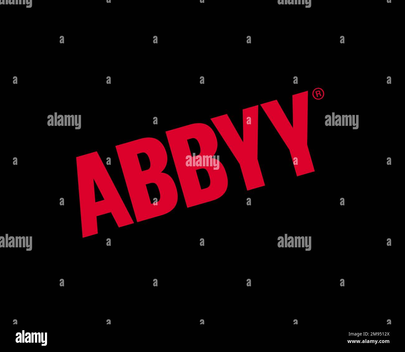 ABBYY, rotated logo, black background Stock Photo - Alamy