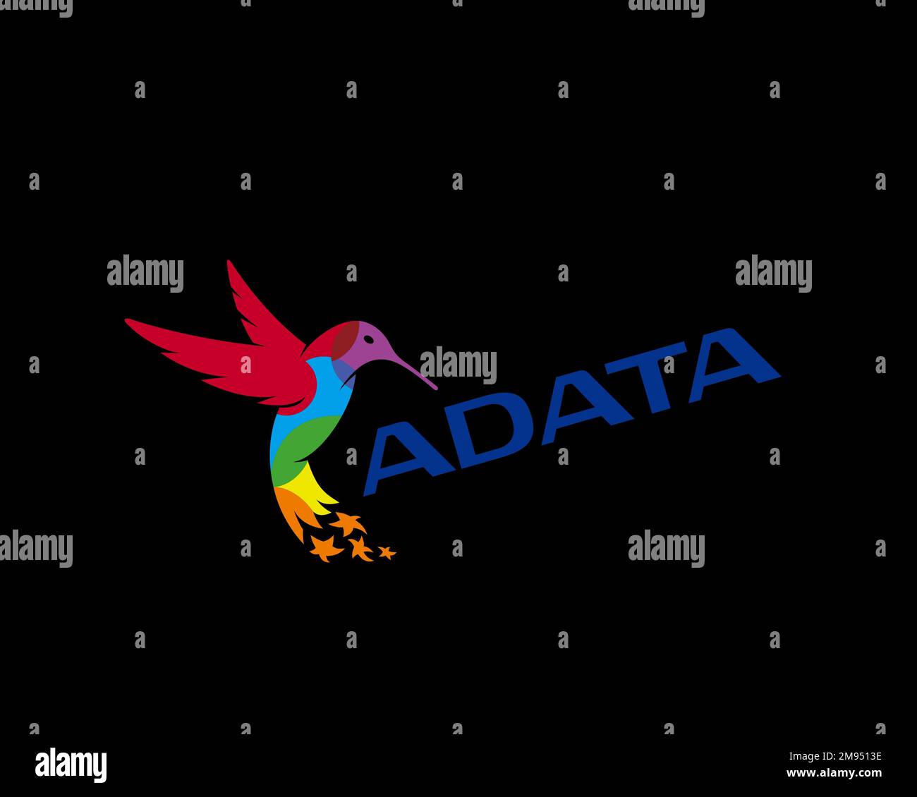 ADATA, rotated logo, black background Stock Photo - Alamy