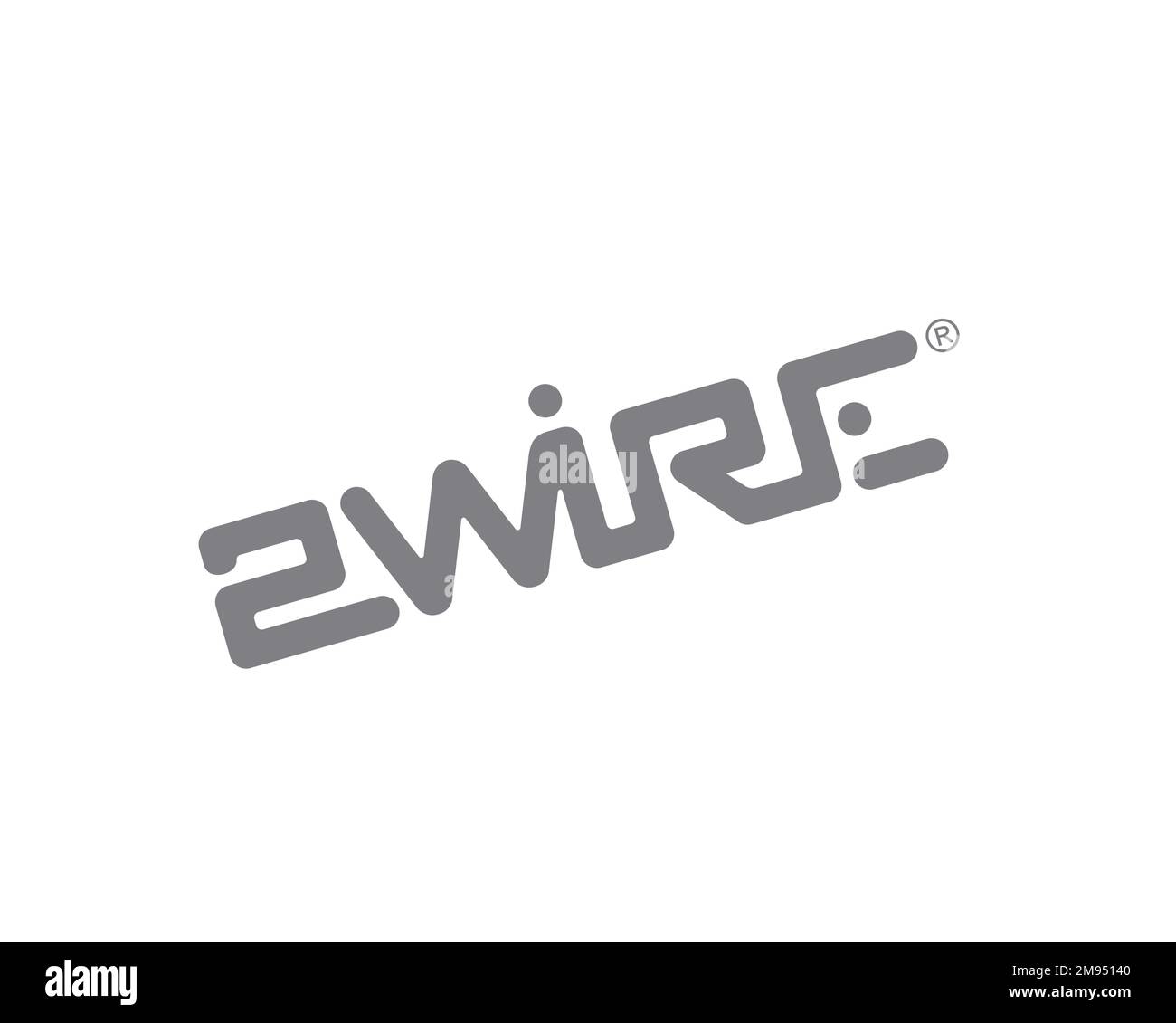 2Wire, rotated logo, white background Stock Photo - Alamy