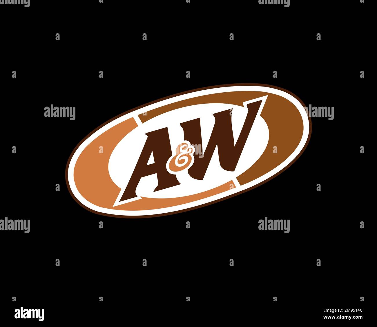 A&W Restaurants, rotated logo, black background Stock Photo - Alamy