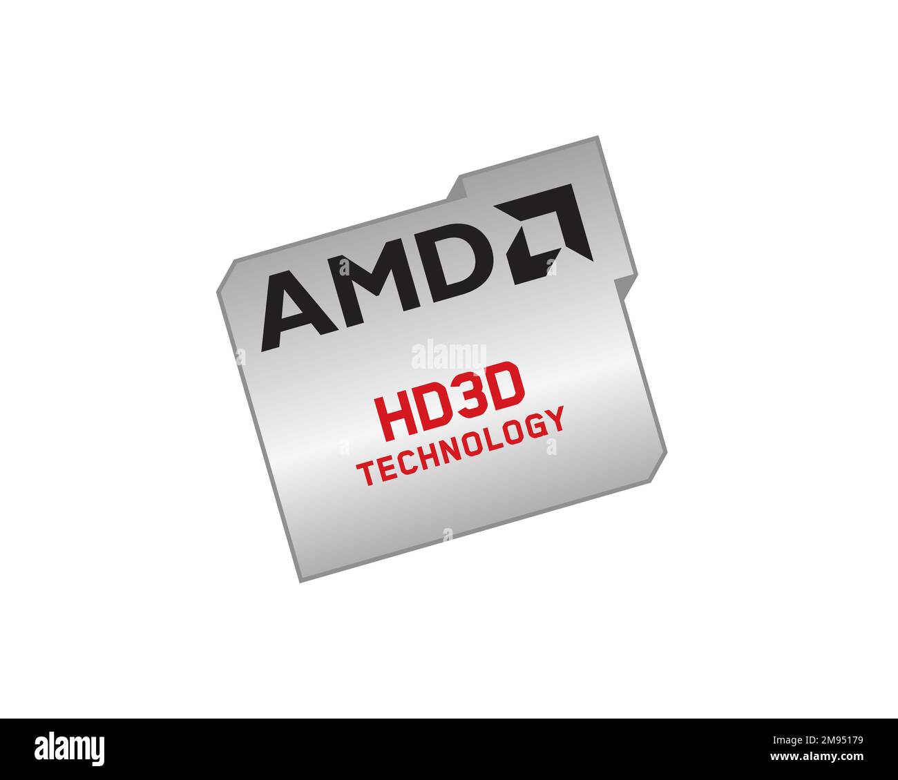 AMD HD3D, rotated logo, white background Stock Photo - Alamy
