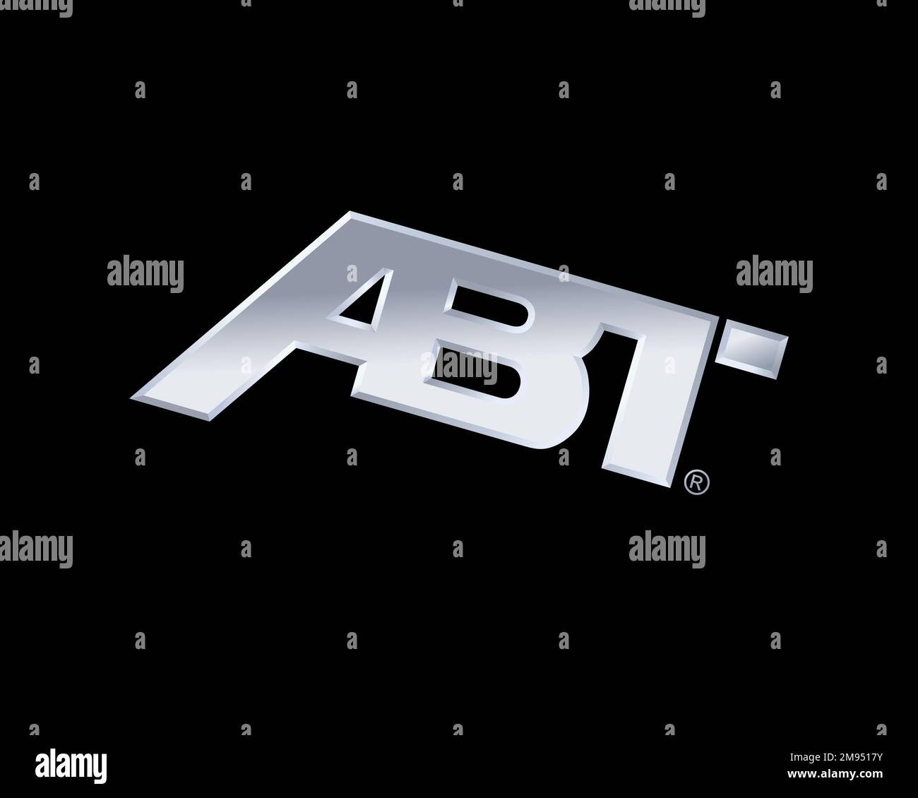 Abt Sportsline, rotated logo, black background B Stock Photo - Alamy