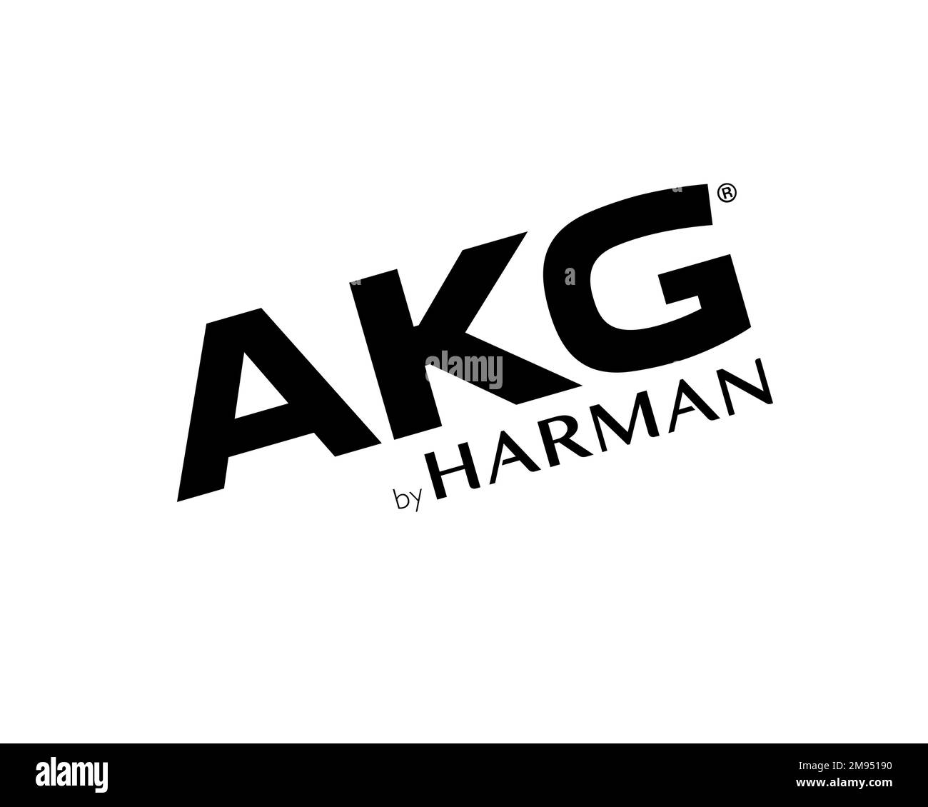 AKG company, rotated logo, white background Stock Photo - Alamy