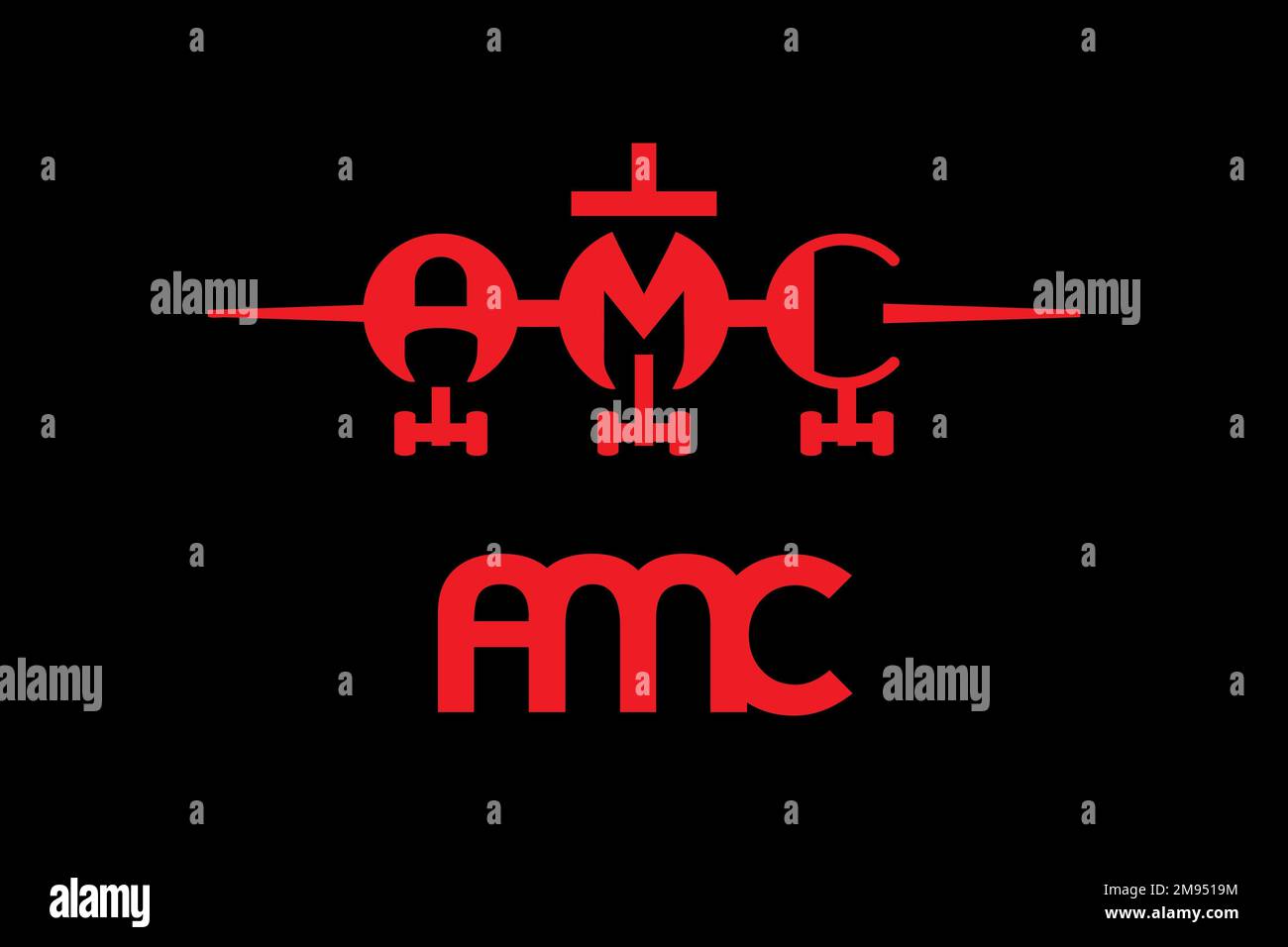 AMC Airline, Logo, Black background Stock Photo - Alamy