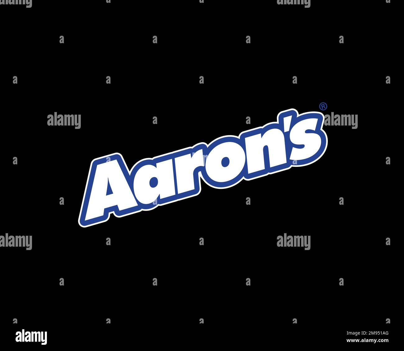Aaron's Inc. rotated logo, black background Stock Photo - Alamy