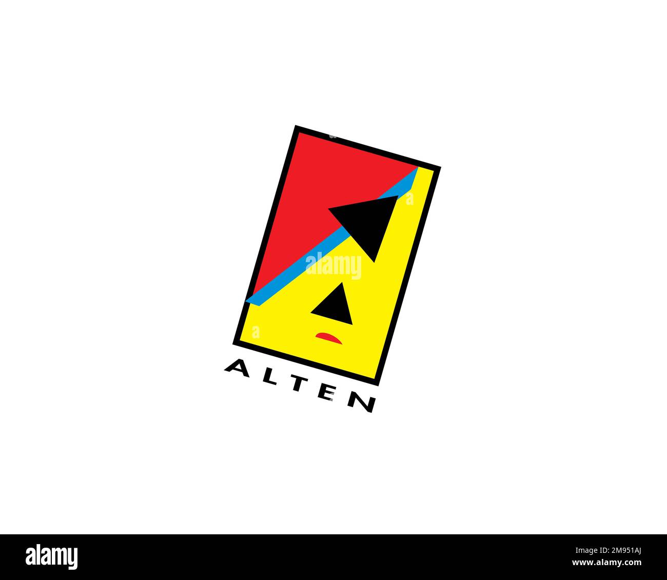 ALTEN, rotated logo, white background B Stock Photo - Alamy