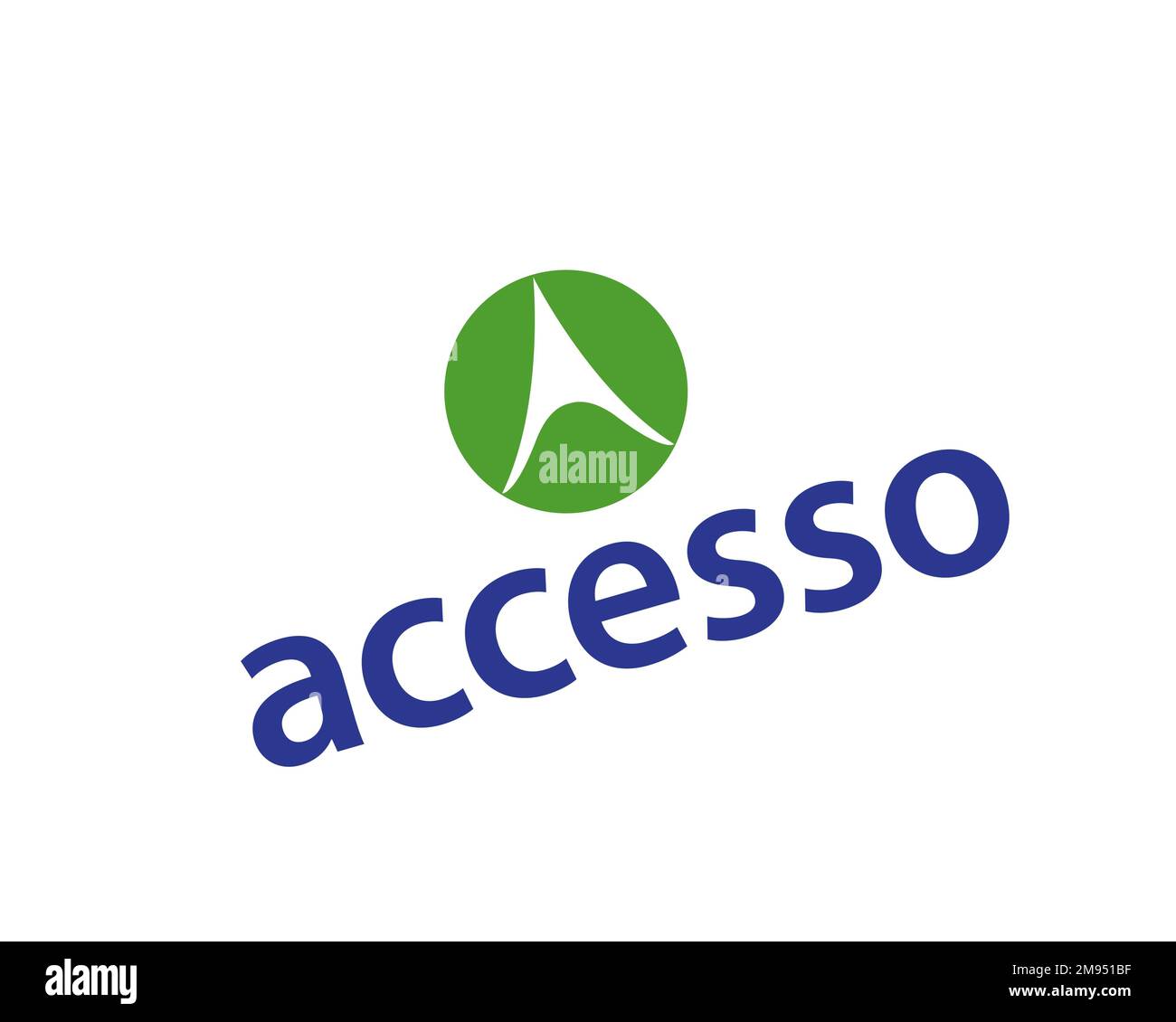 Accesso, rotated logo, white background Stock Photo - Alamy