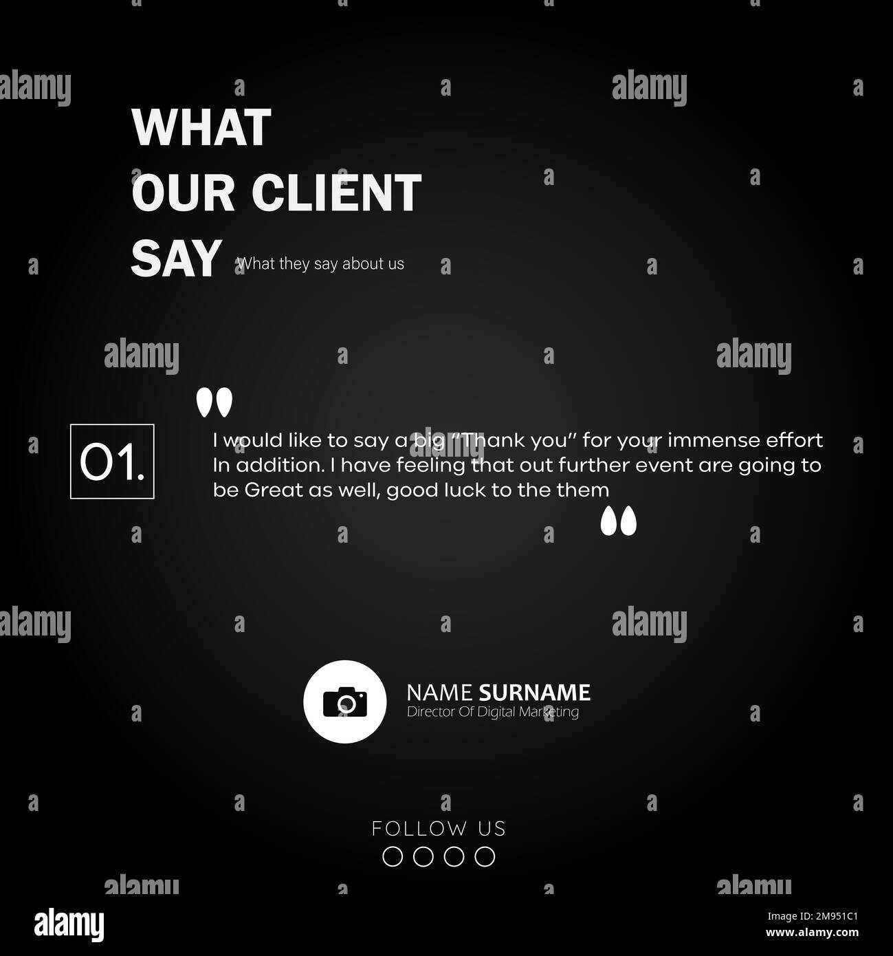 Creative client testimonial social media post design. Customer feedback ...