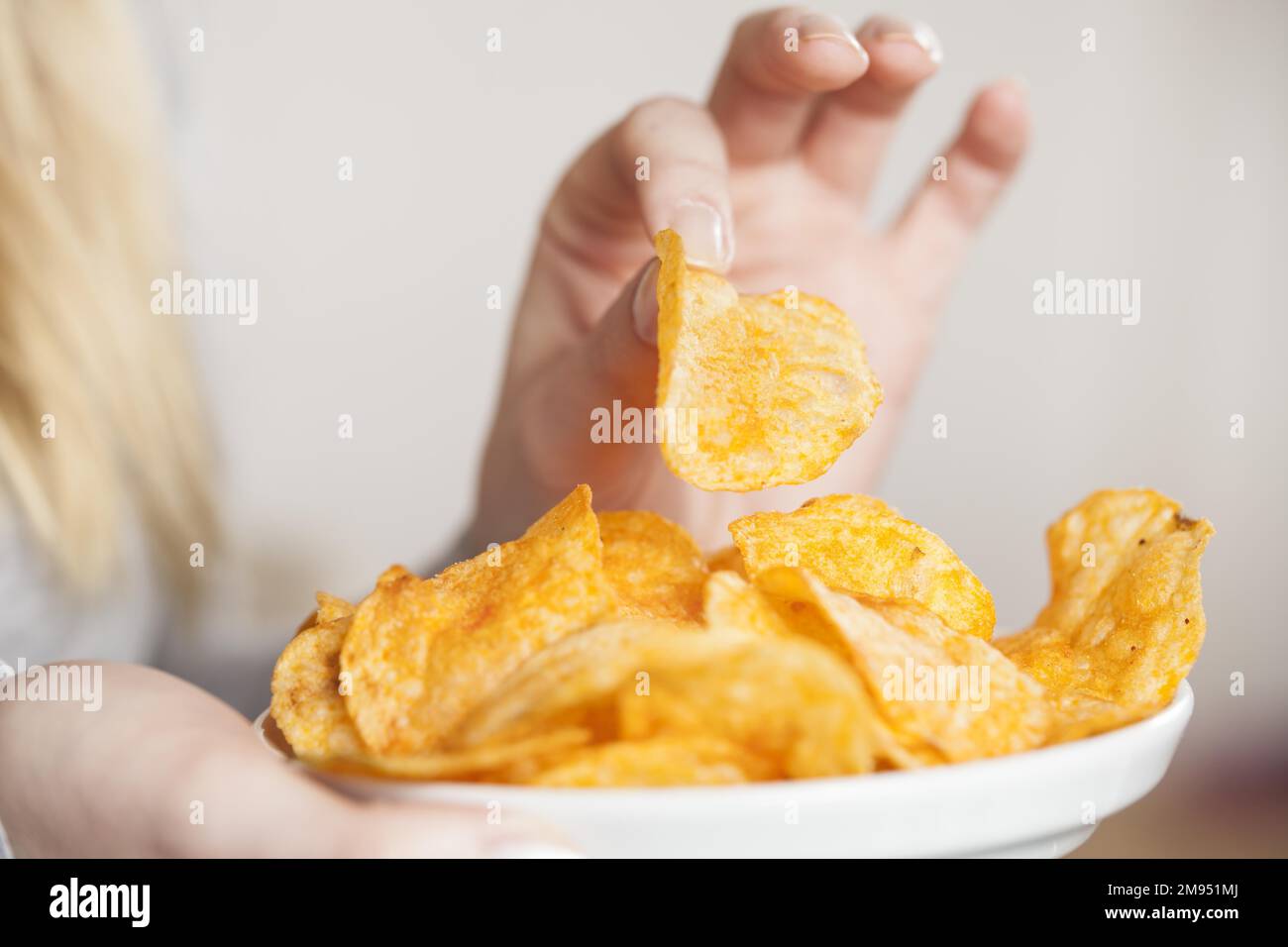 Crisps biscuits bowl hi-res stock photography and images - Alamy