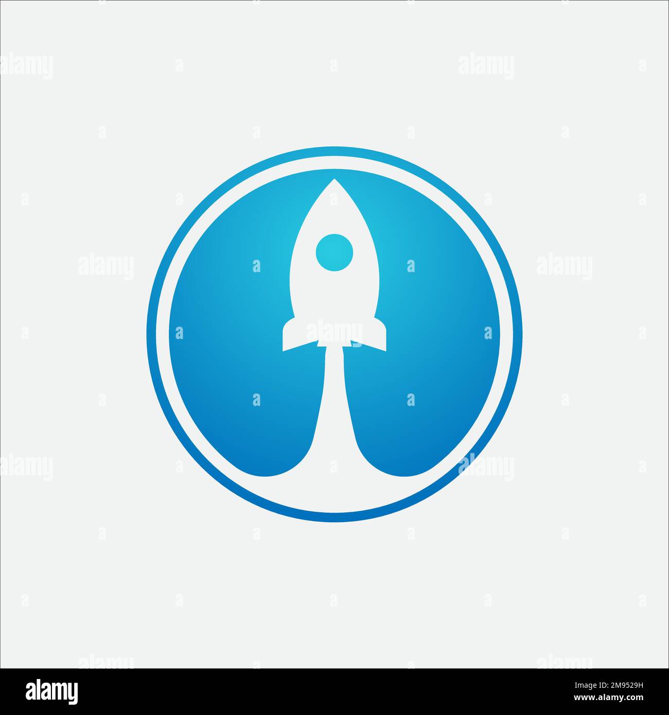 Modern startup logo, illustration of rocket, cloud and shopping Stock ...