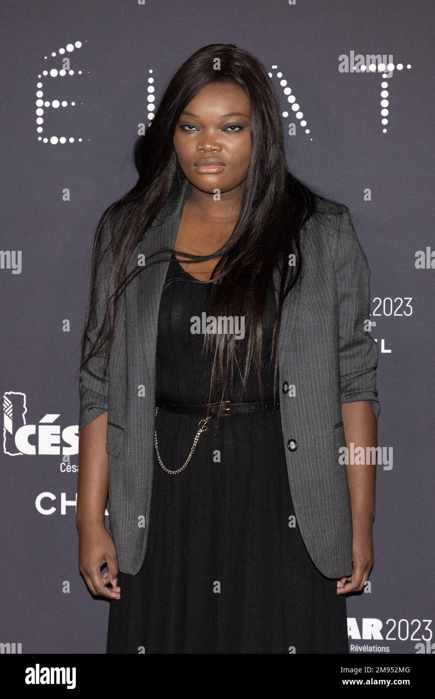 Guslagie Malanda attends the Cesar - Revelations 2023 at the Trianon ...