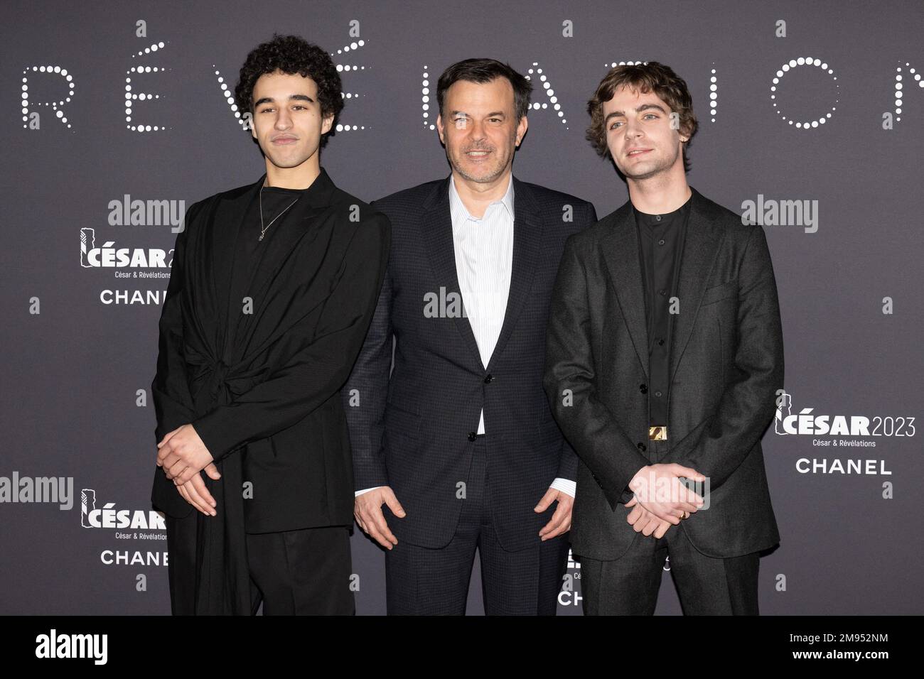 Khalil Gharbia, François Ozon and Stefan Crepon attend the Cesar ...