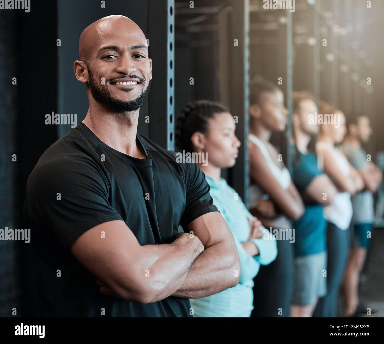 Working out for my mental wellbeing. a confident young man ready to ...