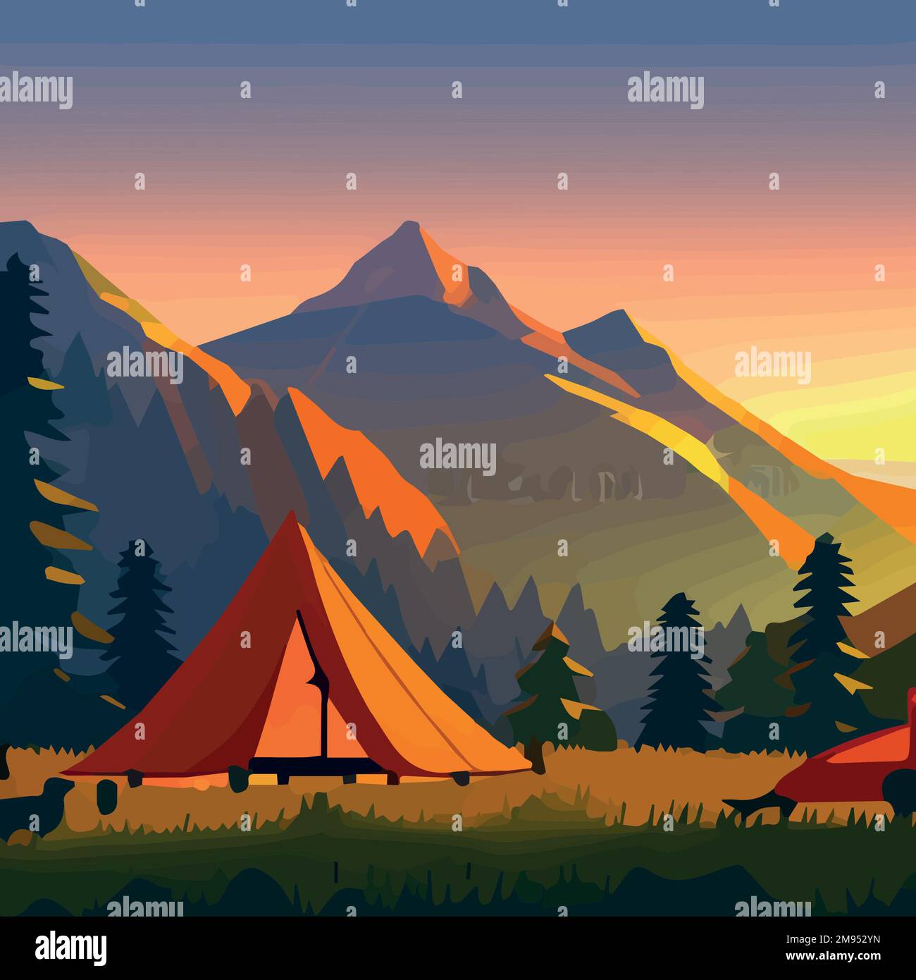 Forest silence Stock Vector Images - Alamy