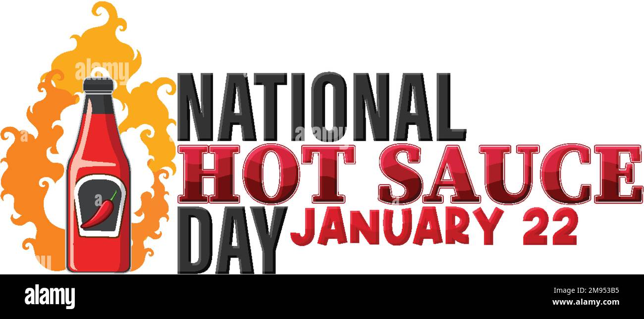 National Hot Sauce Day Banner Design illustration Stock Vector Image ...