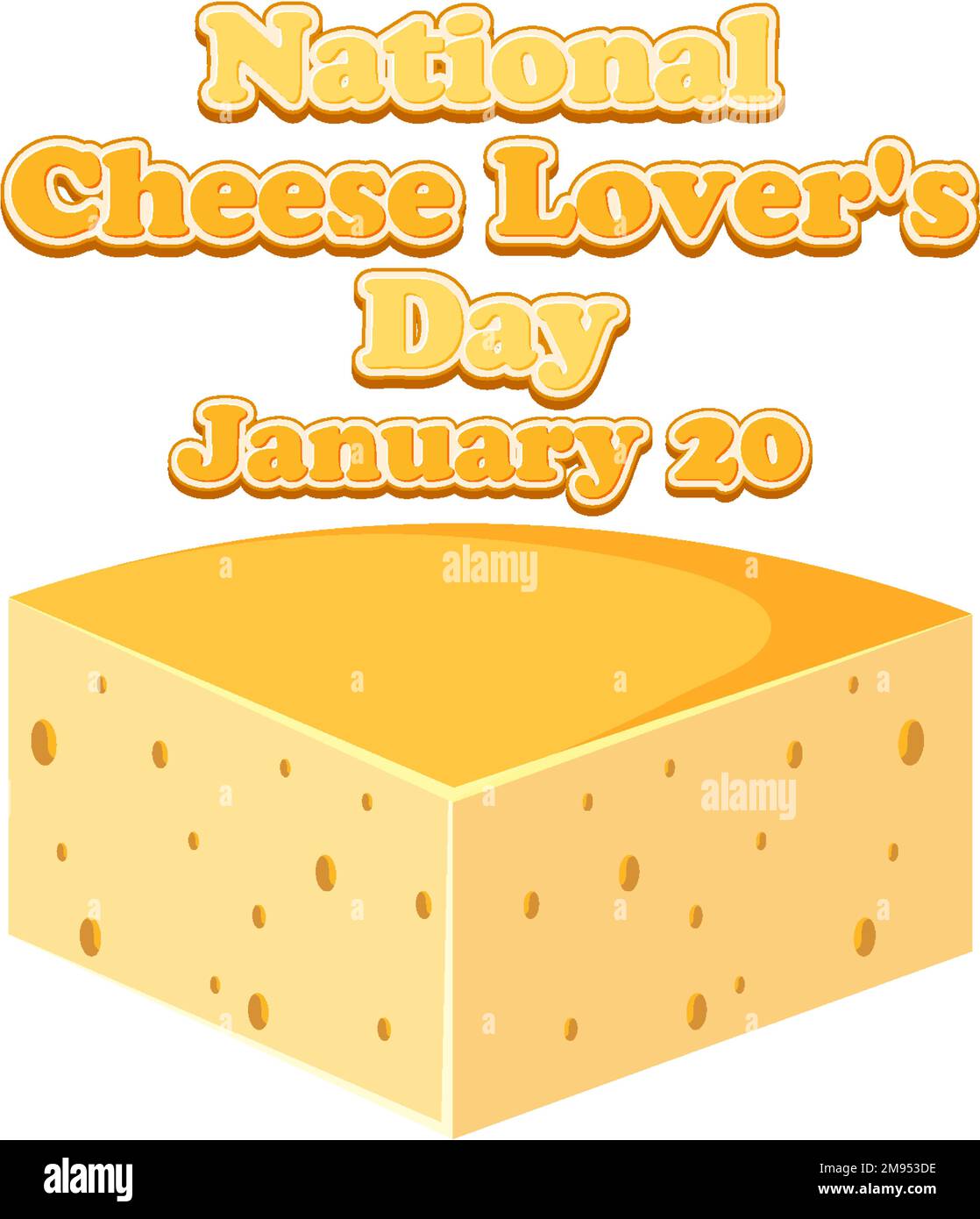 National Cheese Lovers Day logo banner illustration Stock Vector Image ...