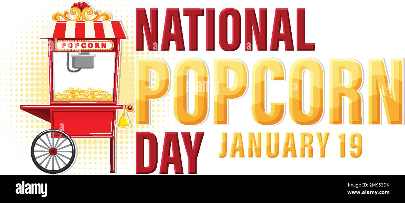 National popcorn day banner design illustration Stock Vector Image ...