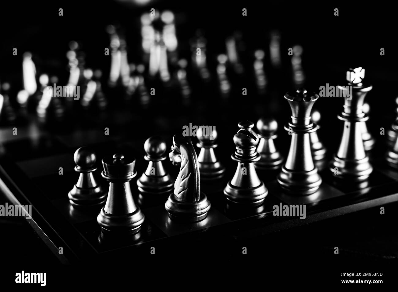 A closeup of chess pieces on chess board Stock Photo - Alamy