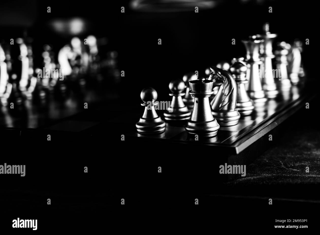 A closeup of chess pieces on chess board Stock Photo - Alamy