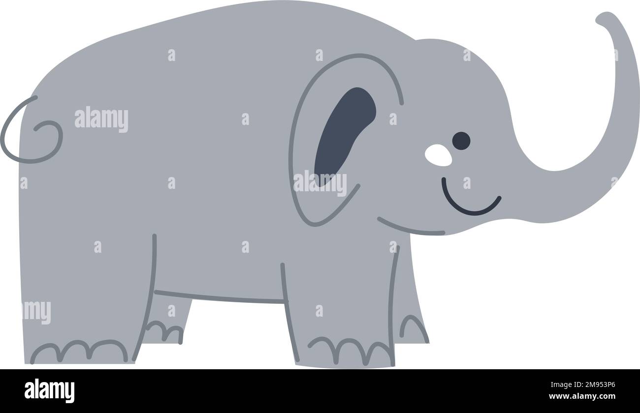 Animal elephant portrait of mammal with trunk Stock Vector Image & Art ...