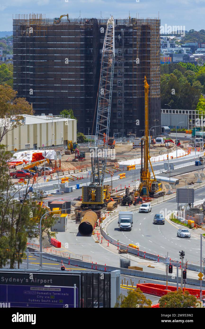 Construction of the Sydney Gateway project in Australia, looking ...