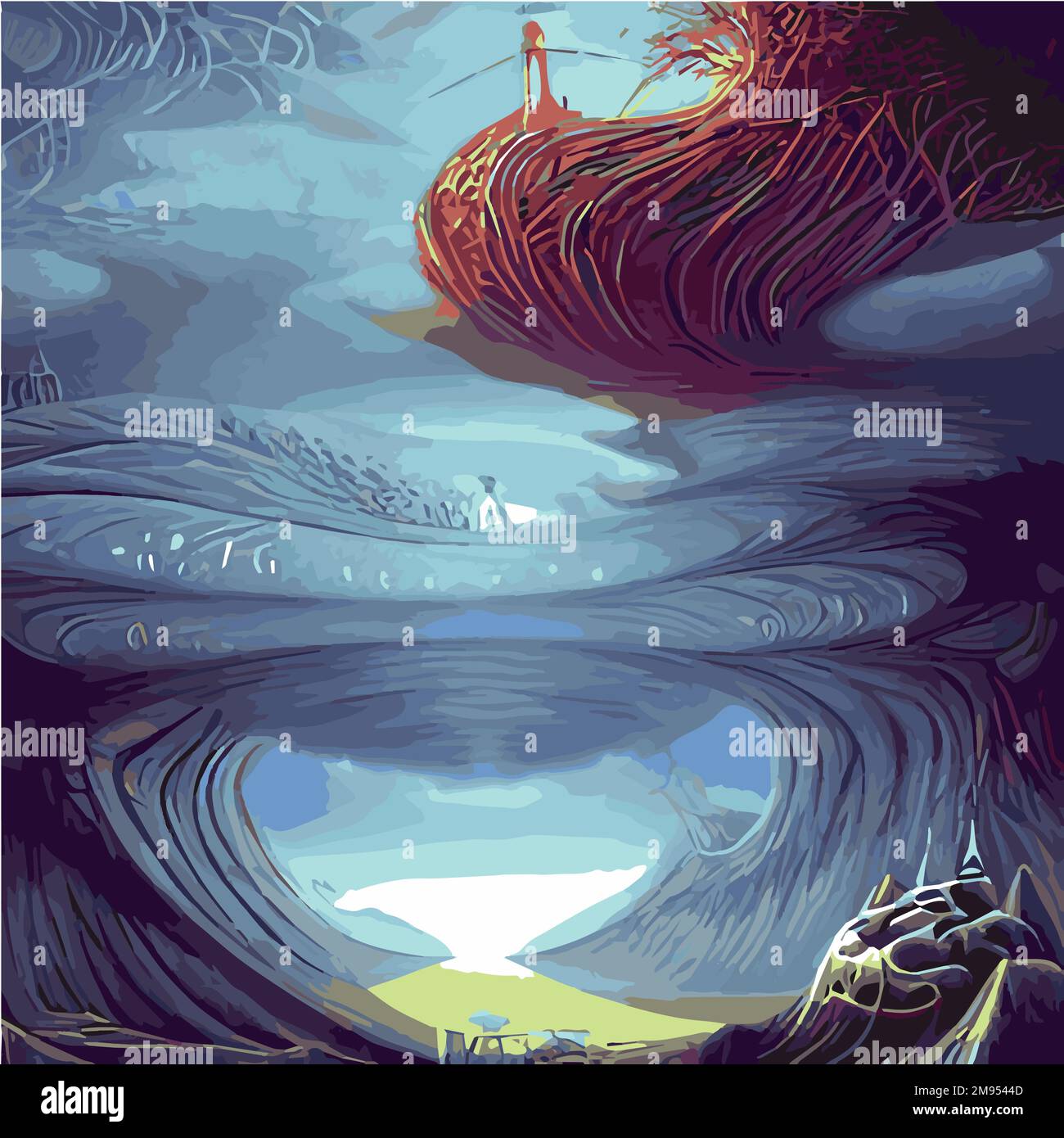 River rocks landscaping Stock Vector Images - Alamy