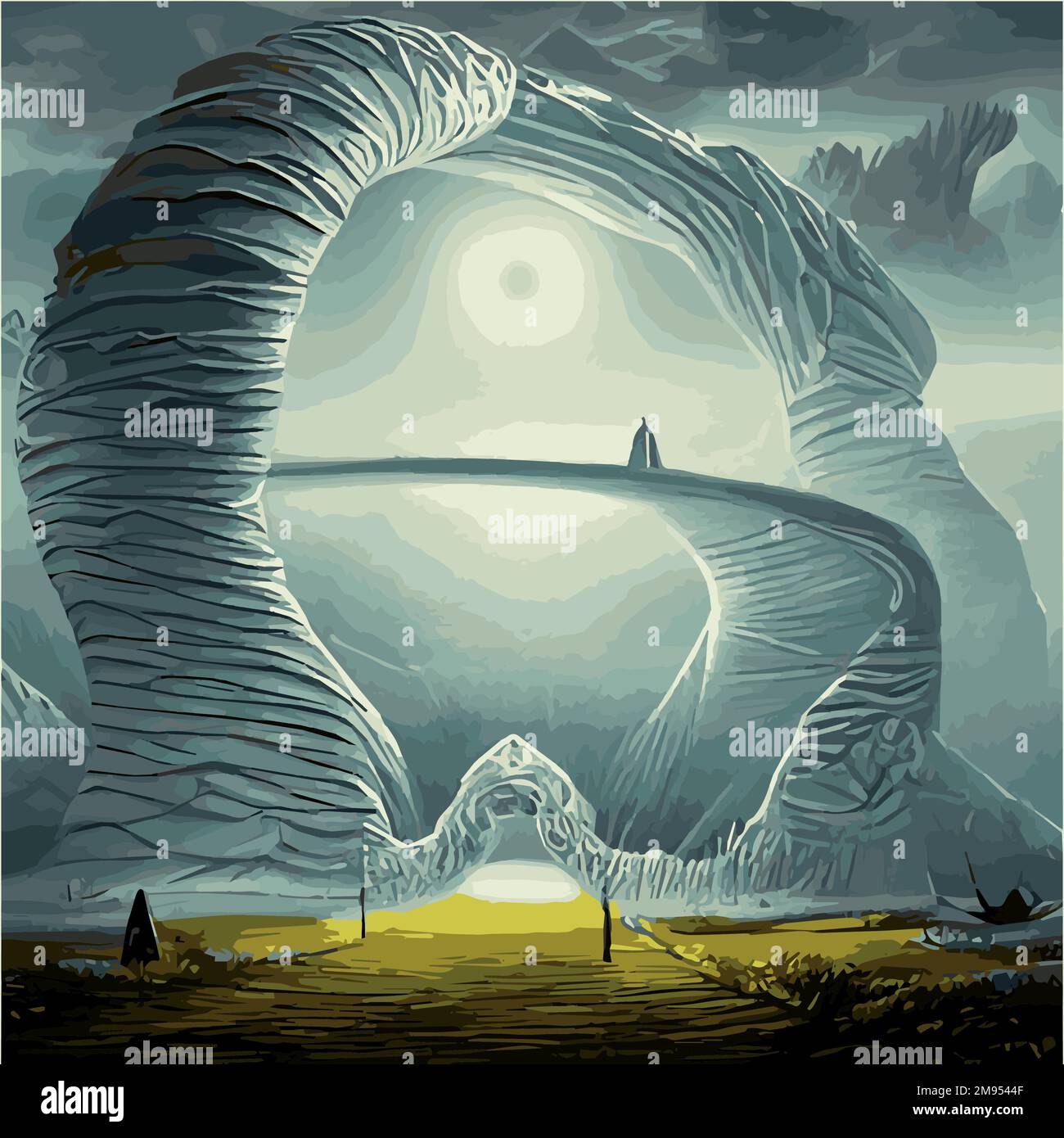 Spatial landscape Stock Vector Images - Alamy