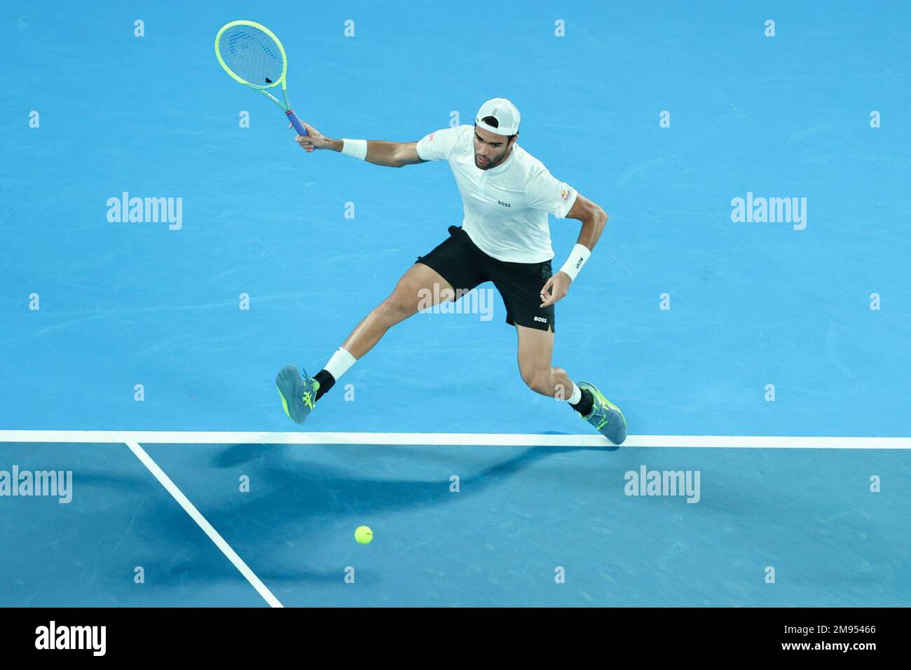 Melbourne, Australia. 17th Jan, 2023. Matteo Berrettini of Italy in action during round 1 match ...