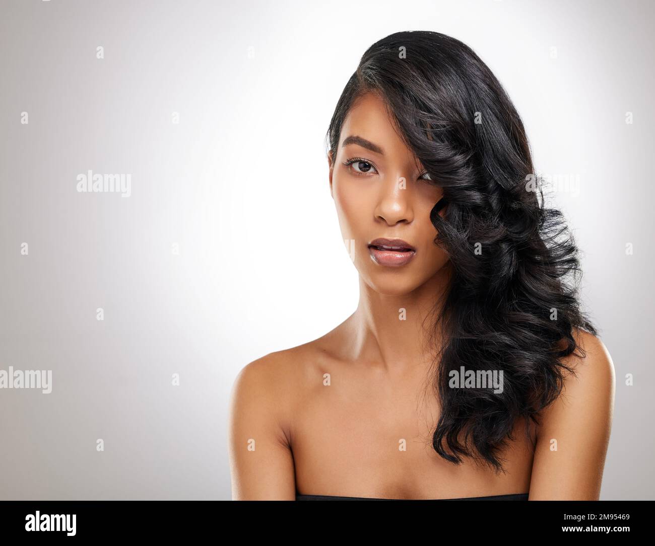 No one more confident than a woman with good hair. a beautiful young ...