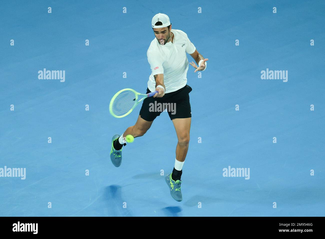 Melbourne, Australia. 17th Jan, 2023. Matteo Berrettini of Italy in action during round 1 match ...